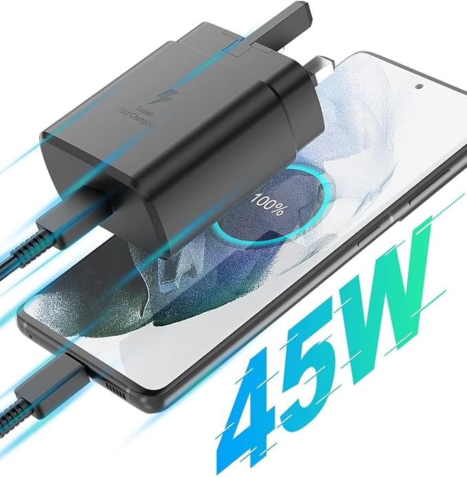 Samsung Super Fast Charger USBC Plug 2.0,45W USB Type C Plug Fast ...