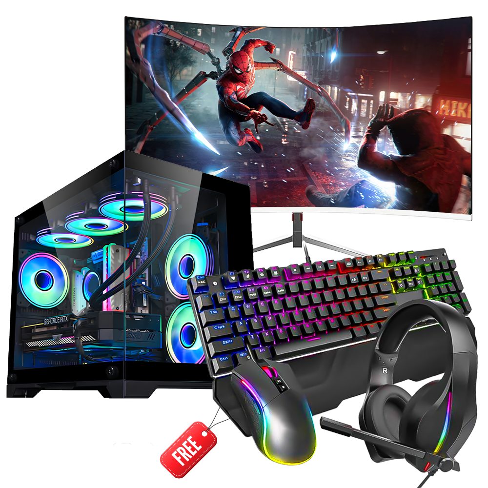 Full set 27” 180 HZ Gaming PC: AMD Ryzen 5 5500, RTX 3050 6GB, 16GB ...