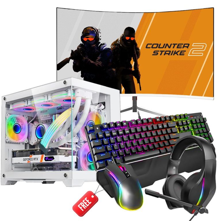 Full set Ryzen 5 with 27” 180HZ Monitor RGB Gaming keyboard Mouse and ...