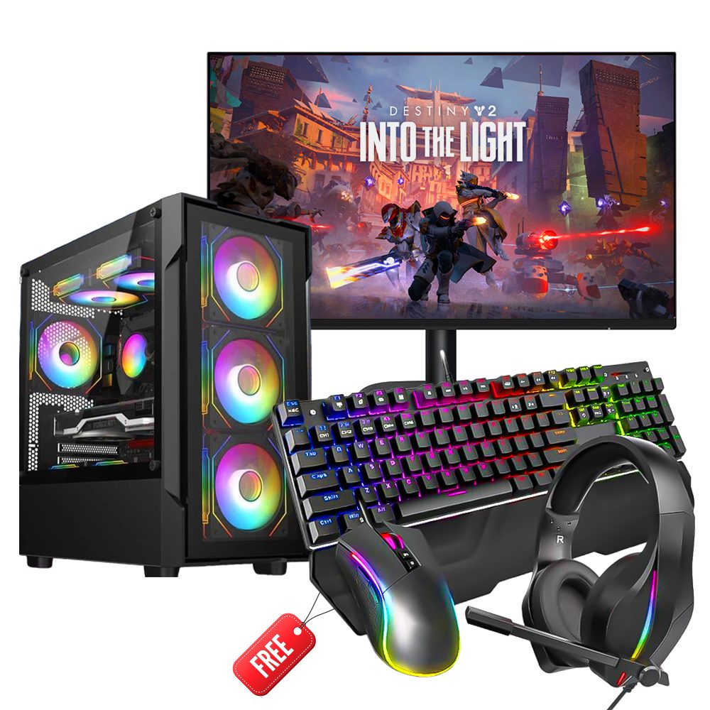 Full set 22” 180HZ RYZEN with RGB Gaming keyboard mouse and Headset ...